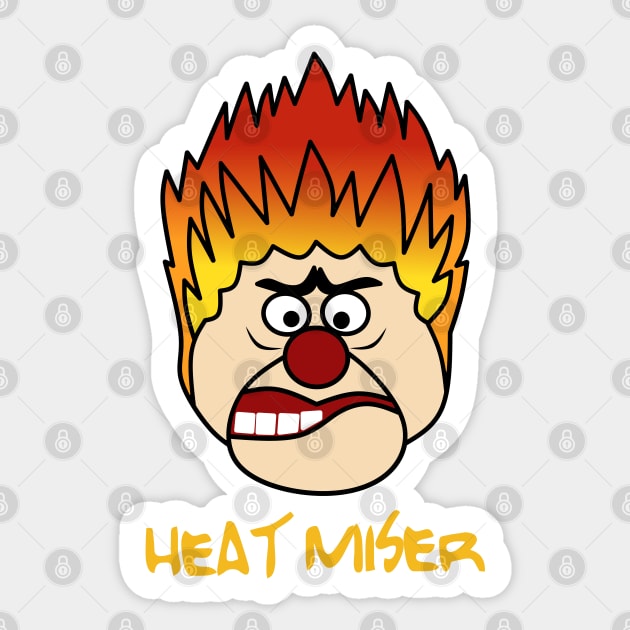 heat miser face - Heat Miser - Sticker | TeePublic