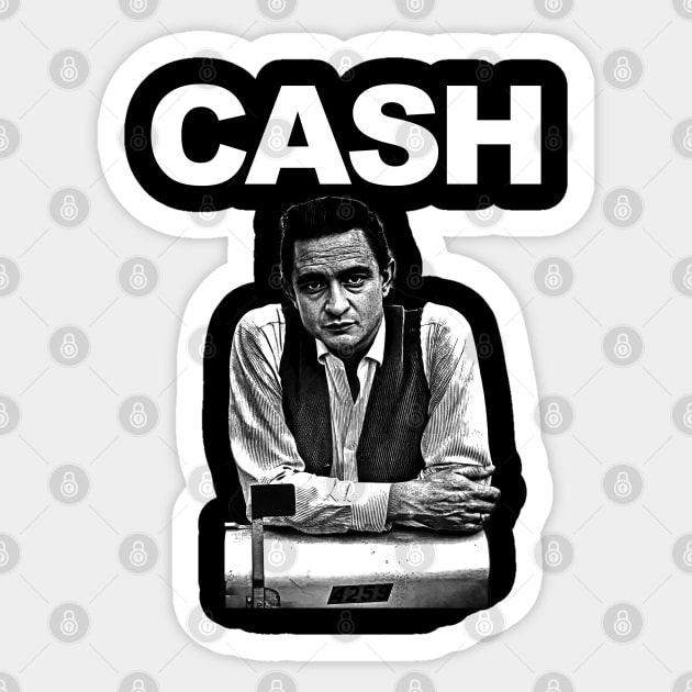 Johnny Cash - Vintage 80s - Johnny Cash - Sticker | TeePublic