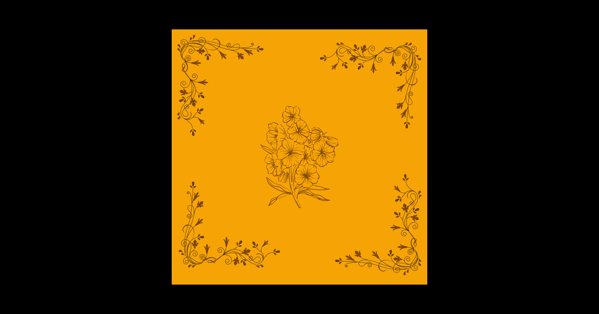 mustard floral - Mustard - Sticker | TeePublic