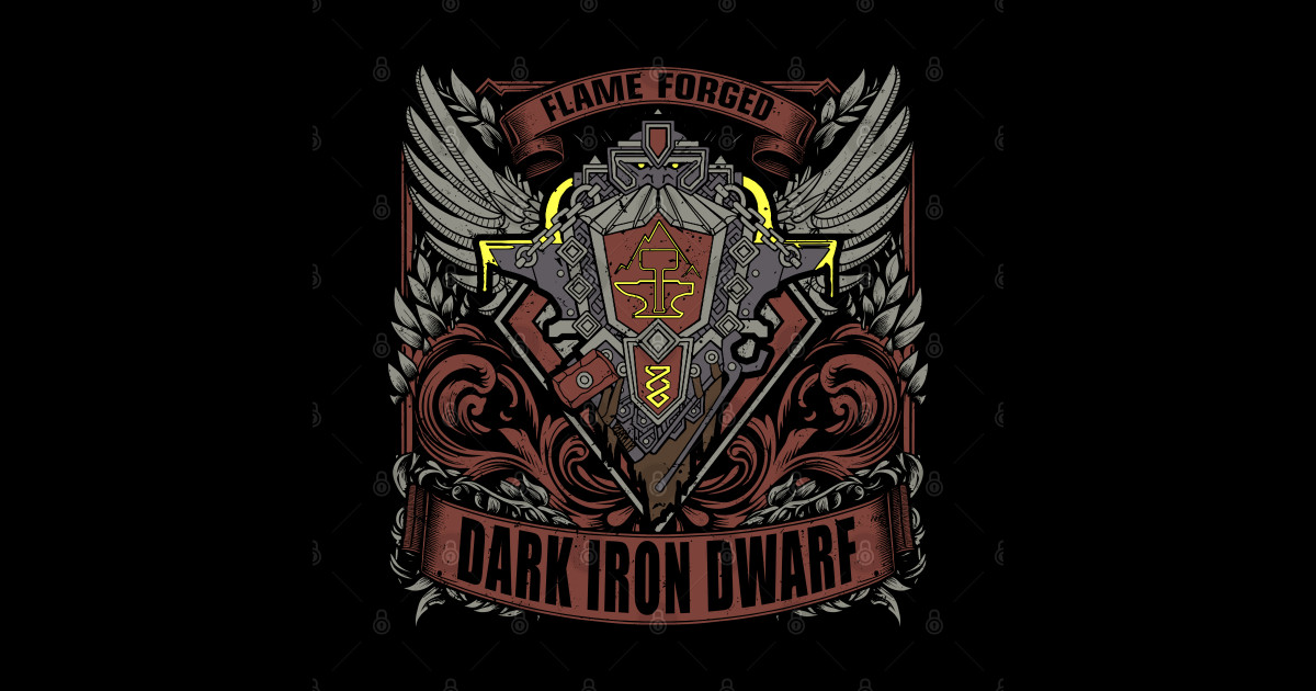 DARK IRON DWARF - SIGNET CREST - World Of Warcraft - Sticker | TeePublic