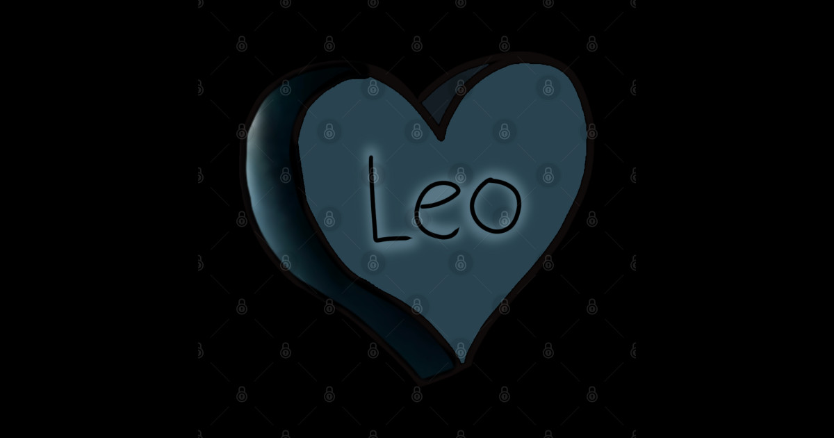 Leo Star Sign Onyx Love Heart - Leo Star Sign - Sticker | TeePublic
