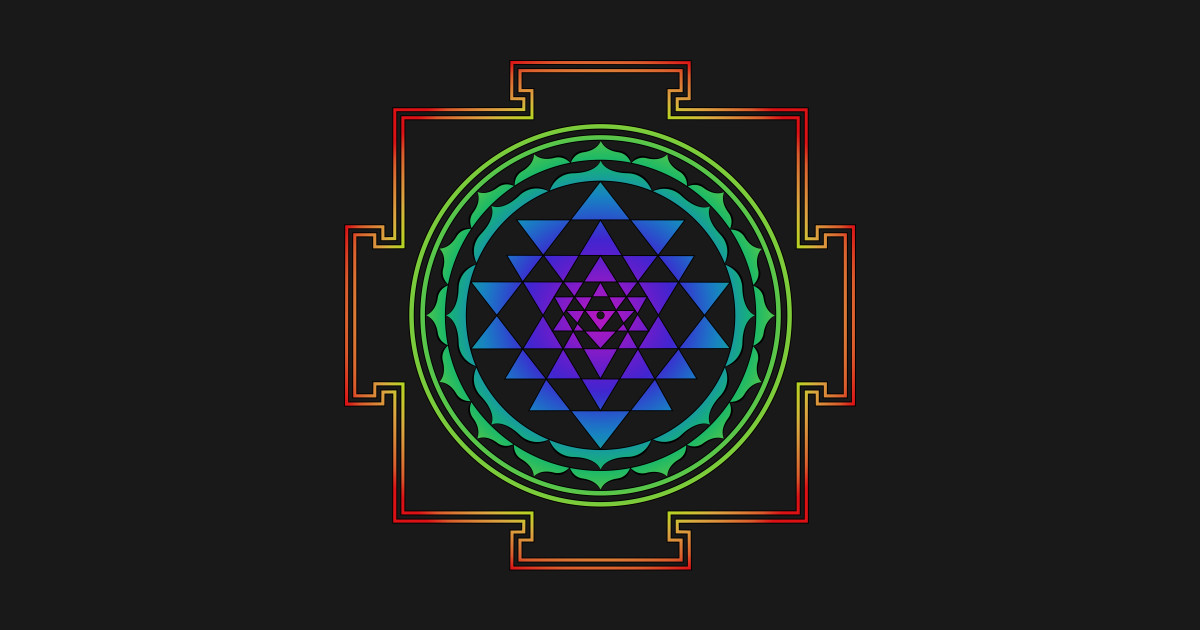 Shri Yantra / Chakra Colors - Shri Yantra Art - T-Shirt | TeePublic