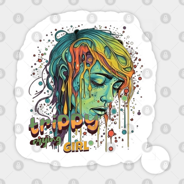 Trippy Crying Girl - Psychedelic Tears of Emotion - Trippy Crying Girl ...