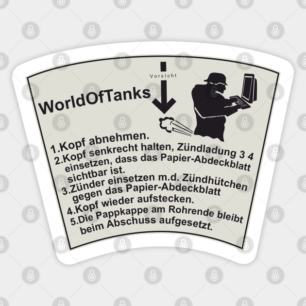 Comic design for the WoT player - World Of Tanks - Sticker | TeePublic