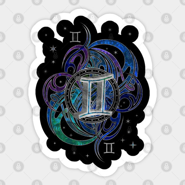 Gemini Zodiac Sign Air Element - Gemini - Sticker | TeePublic