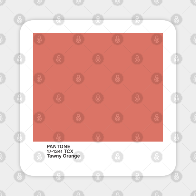 pantone 17-1341 TCX Tawny Orange - Pantone Color - Magnet | TeePublic