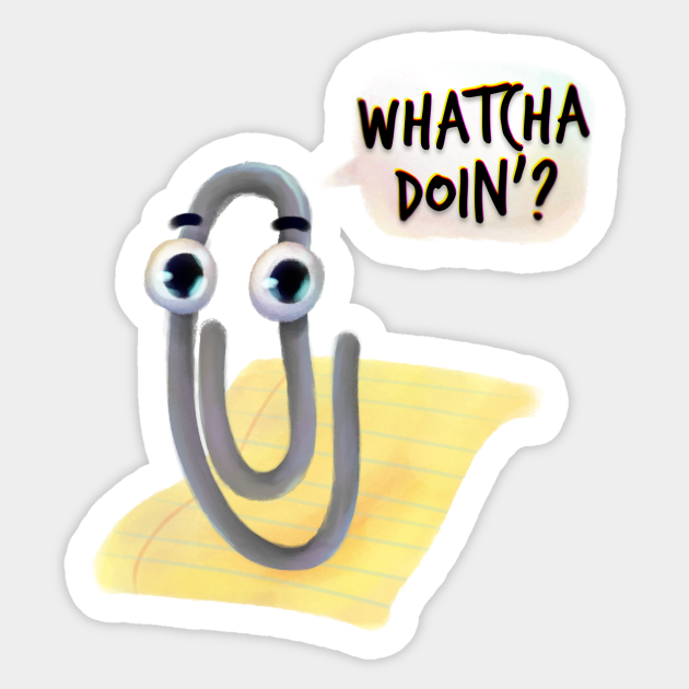 Clippy - Window - Sticker | TeePublic