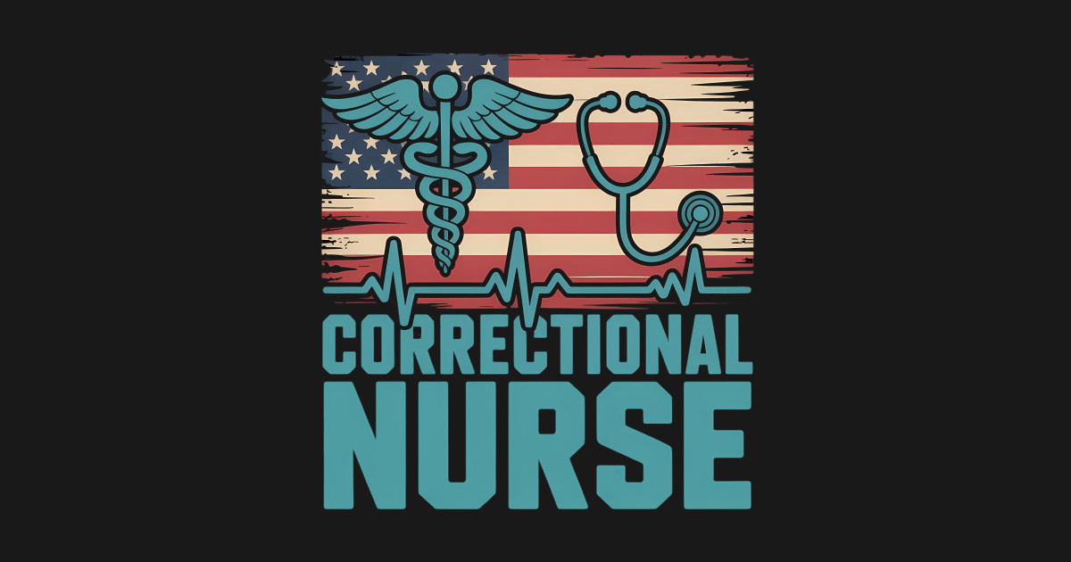 Correctional Nurse US Flag Nursing Healthcare Heroes - Nursing - T ...