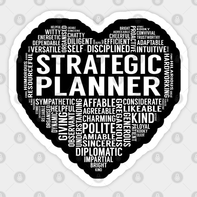 Strategic Planner Heart - Strategic Planner - Sticker | TeePublic
