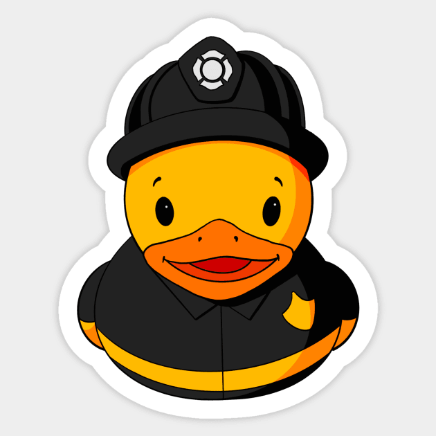 Fireman Rubber Duck - Emergency - Sticker | TeePublic