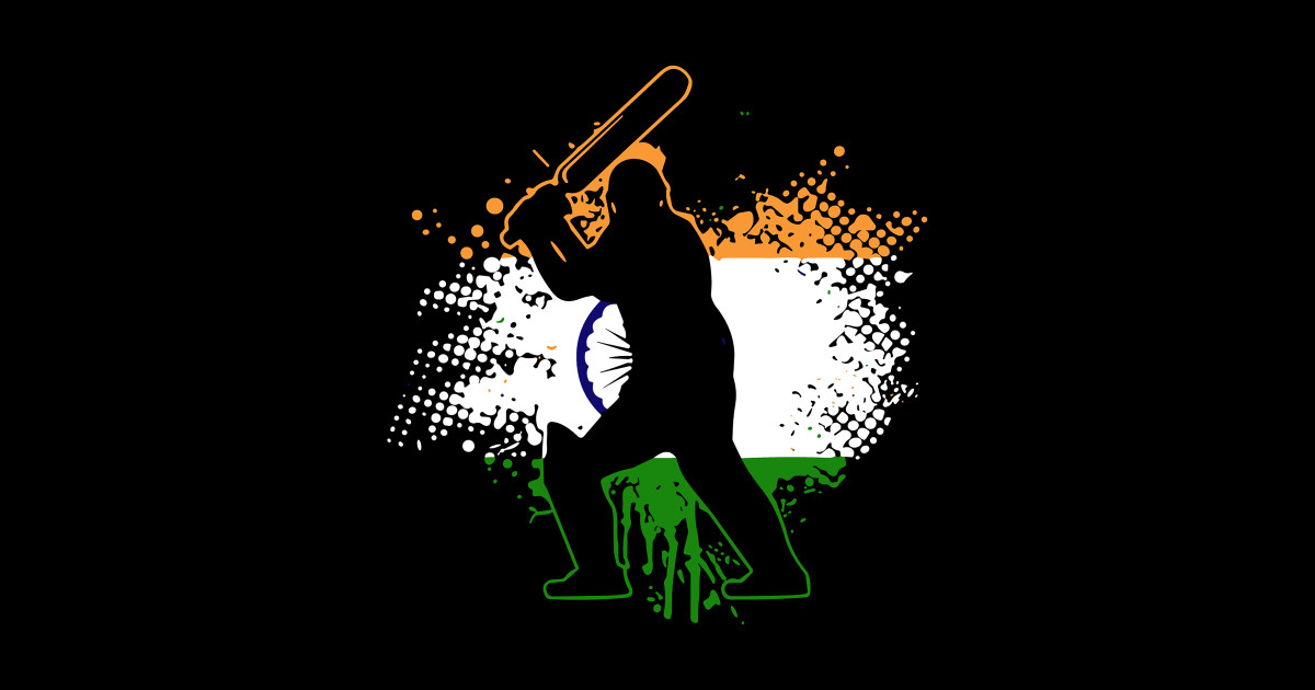 Cricketer Indian Flag Retro Cricket India - Cricketer Indian Flag Retro ...
