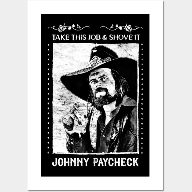 Johnny Paycheck / Retro Style Fan Design - Johnny Paycheck - Posters ...