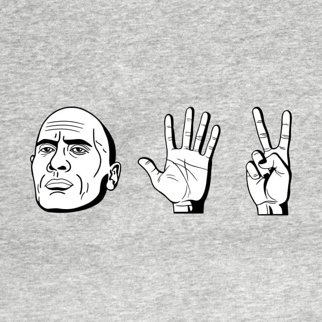 Dwayne the Rock, Paper, Scissors - Dwayne Johnson - T-Shirt | TeePublic
