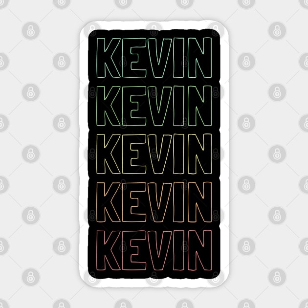Kevin Name Pattern - Kevin - Sticker | TeePublic
