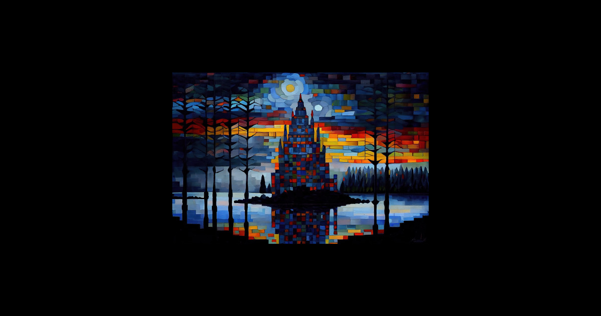 Mondrian Castle - Castle - Sticker | TeePublic