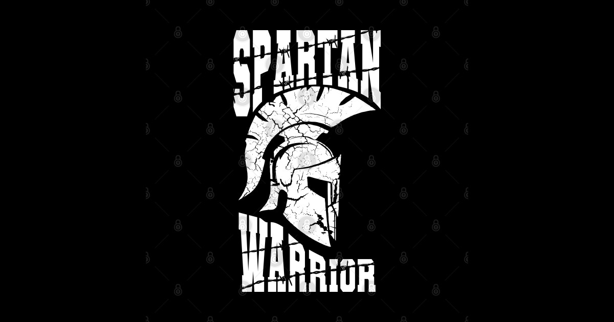 Spartan warrior, white vintage helmet - Spartan - Sticker | TeePublic