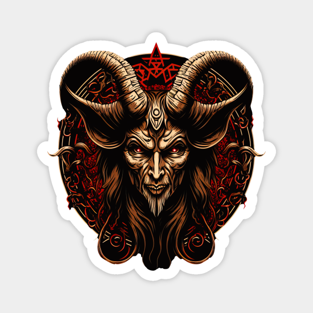 Baphomet Demon Satanic Goth Lucifer - Baphomet Demon - Magnet | TeePublic