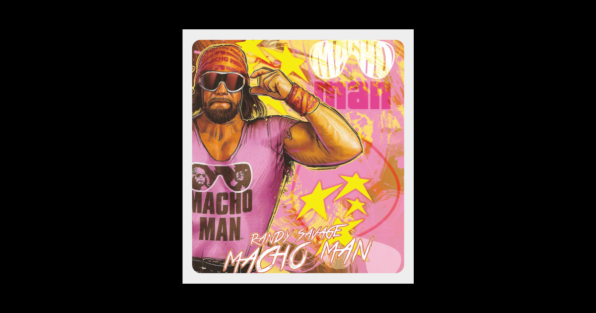 ART VINTAGE WRESTLING - Macho Man - Sticker | TeePublic
