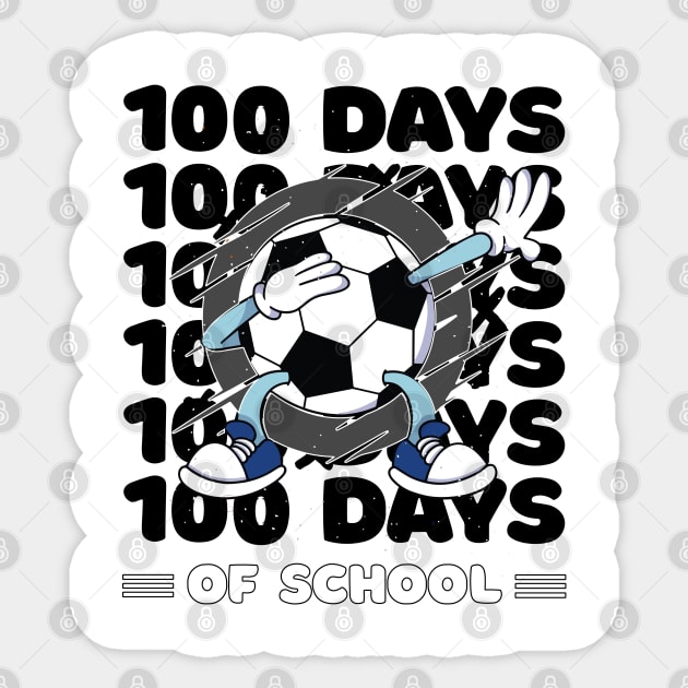 100 Days of school typography featuring a Dabbing Football #3 - 100 ...