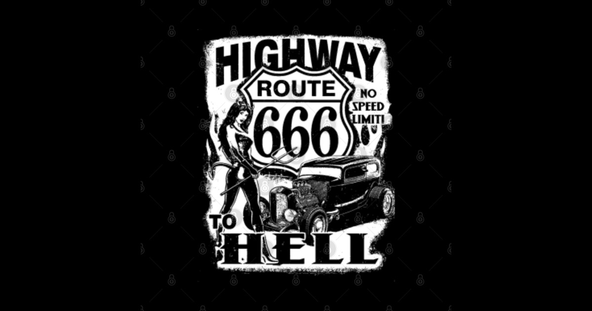 Route 666 - Highway to hell - 666 - Sticker | TeePublic