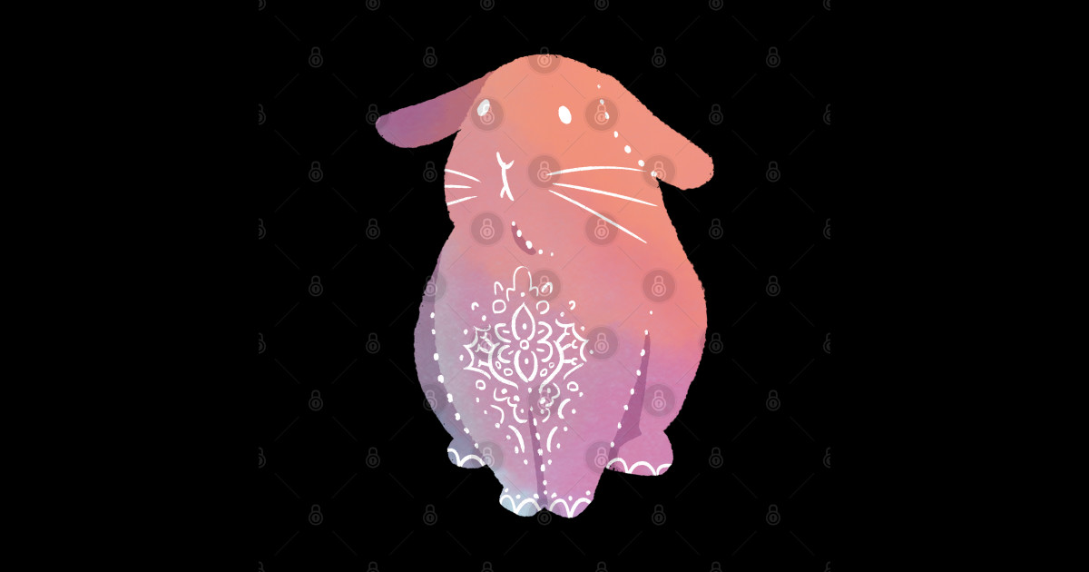 Chubby Cheeks - Rabbit - Sticker | TeePublic