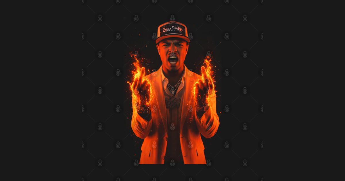 jaxon smith njigba fire - Jaxon Smith Njigba - T-Shirt | TeePublic