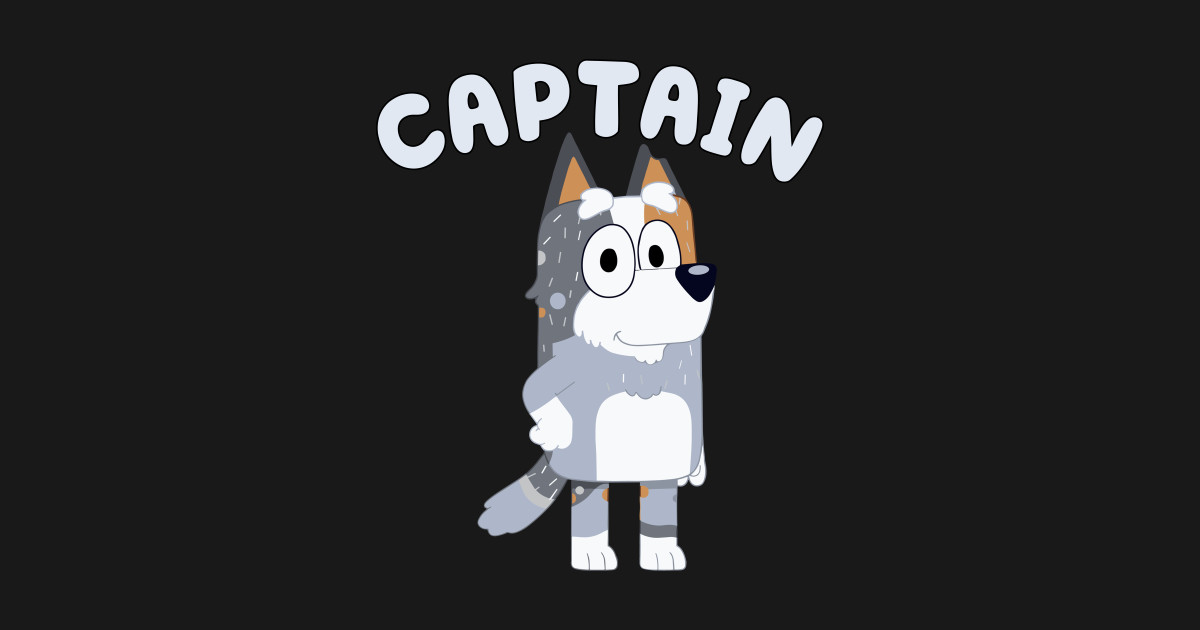 Vintage Captain Bluey Cartoon - Bluey - T-Shirt | TeePublic