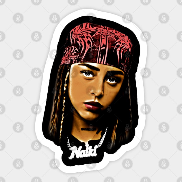 Nicki Nicole Rapper Face - Nicki Nicole - Sticker | TeePublic