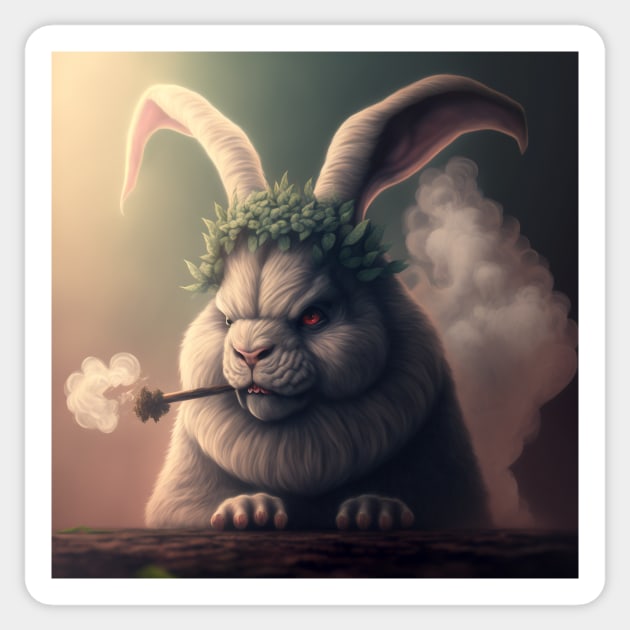 Smoking rabbit - Smoking - Sticker | TeePublic