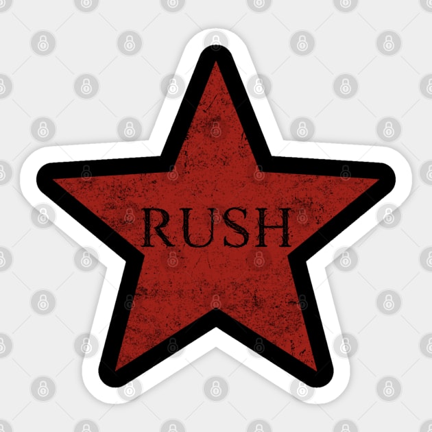 Rush red star - Rush Band - Sticker | TeePublic