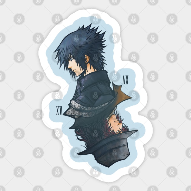 FF15 character art 2 - Ff15 Character Art 2 - Sticker | TeePublic