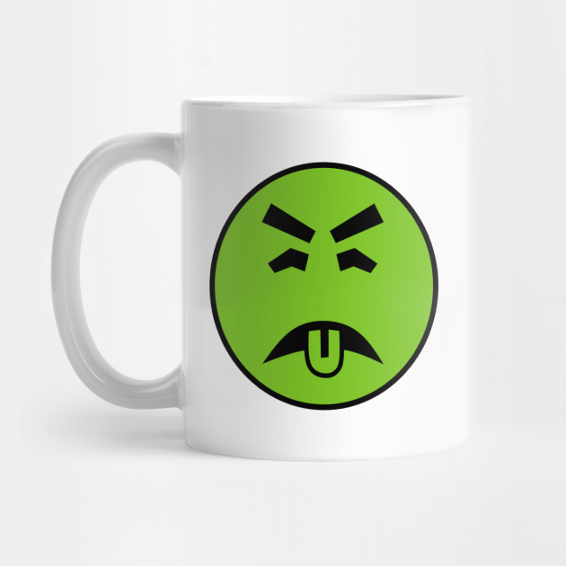 Yuck Emojis, Yuk Symbol - Mr Yuck Means No Stay Away - Mug | TeePublic