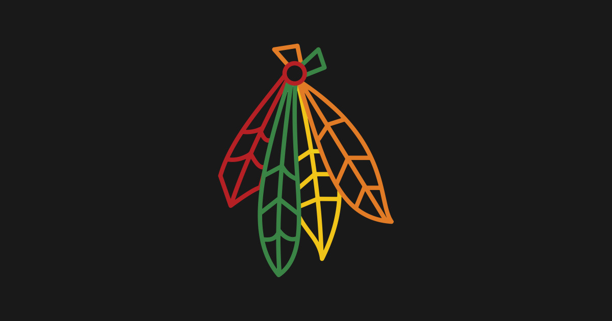 Blackhawks Feathers - Blackhawks Logo - T-Shirt | TeePublic
