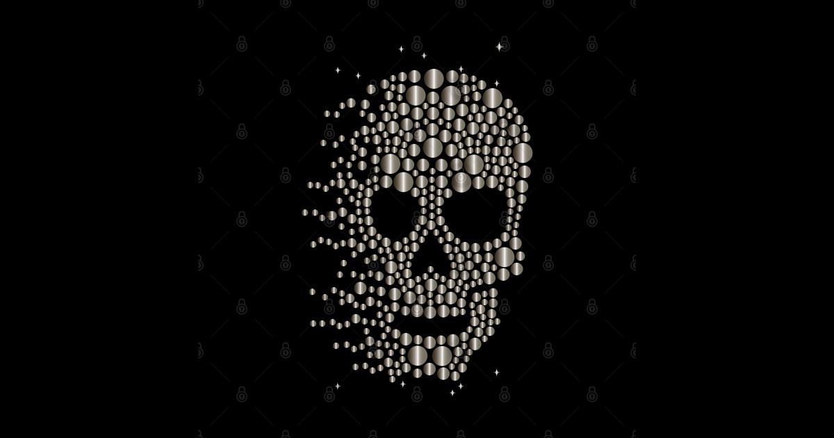 Skull dots - Skull Dots - Sticker | TeePublic