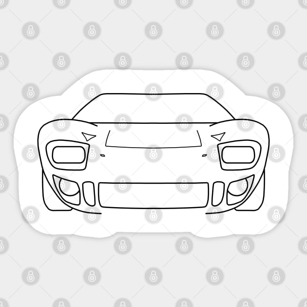 1960s Ford GT40 classic car black outline graphic - Classic Car ...