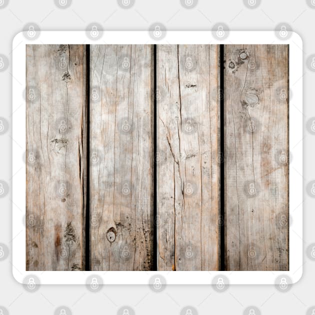 Weathered Wooden Boards - Wooden - Sticker | TeePublic
