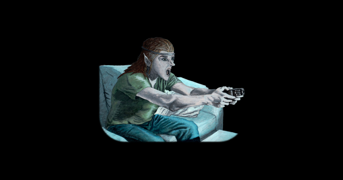 Elf Gamer Playing Video Games - Elf Gamer - Posters and Art Prints ...