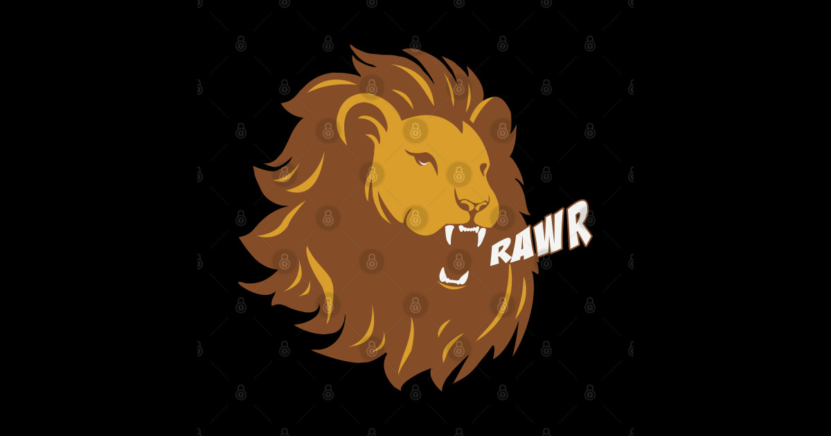 Rawr Lion - Rawr - Sticker | TeePublic