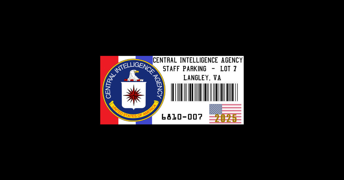 2025 CIA Headquarters Vehicle Parking Permit - Conspiracy Theory ...
