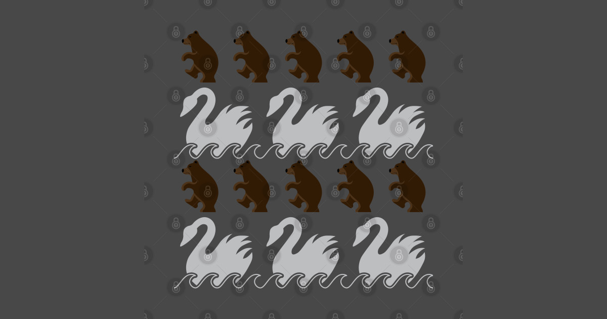 Dancing Bears Painted Wings Pattern - Anastasia - T-Shirt | TeePublic