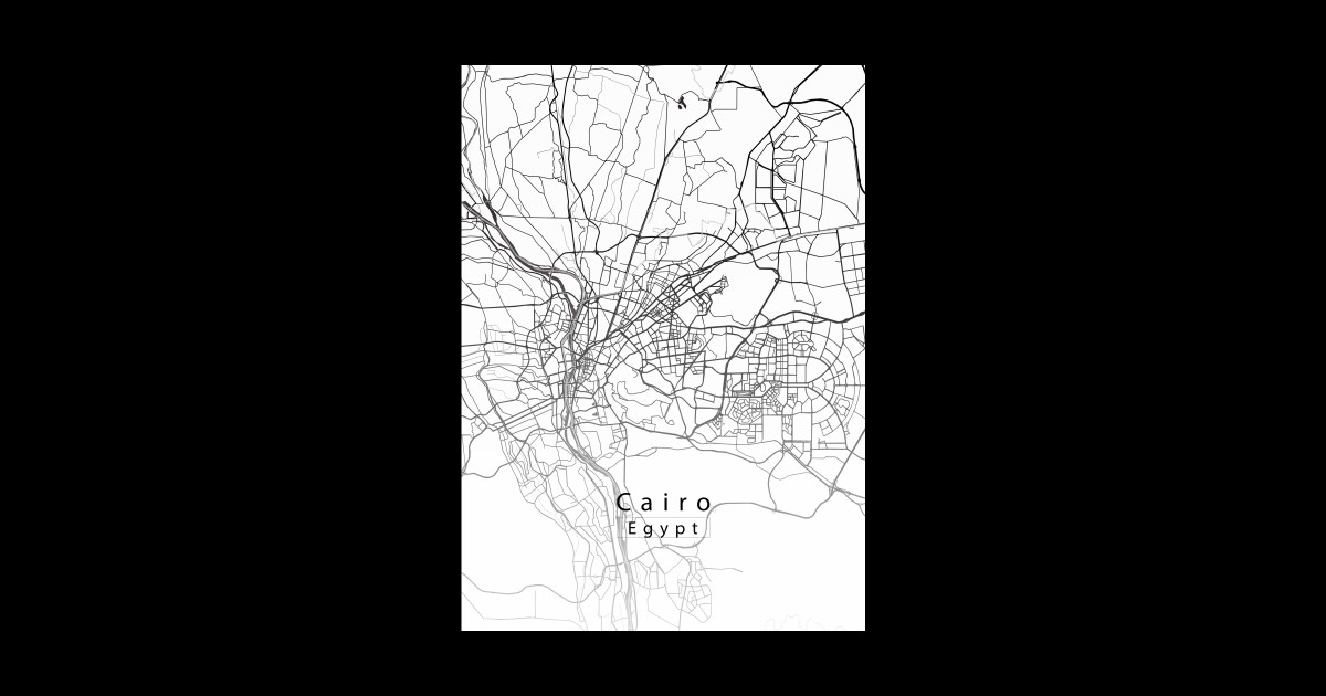 Cairo Egypt City Map - Cairo - Sticker | TeePublic
