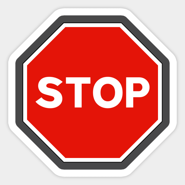 stop logo design - Stop - Sticker | TeePublic