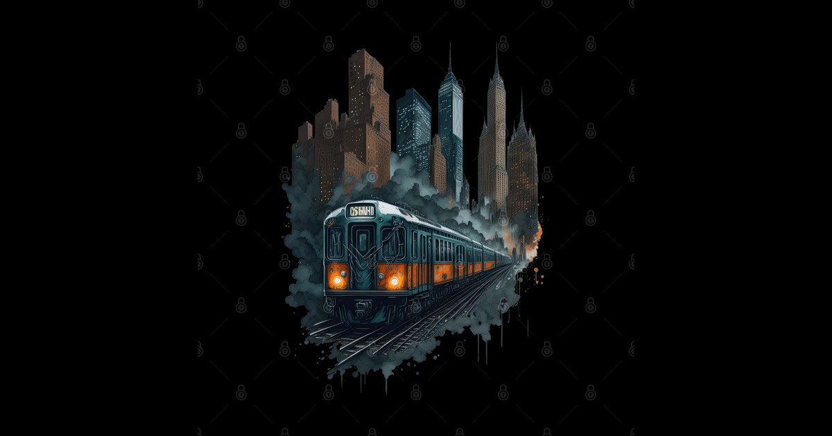 NYC’s Subway: A Splash of Colors - Nyc Subway - Sticker | TeePublic