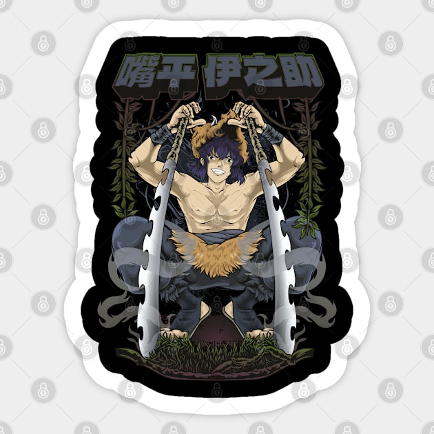 Inosuke Baddas anime FUN Fanart - Anime - Sticker | TeePublic