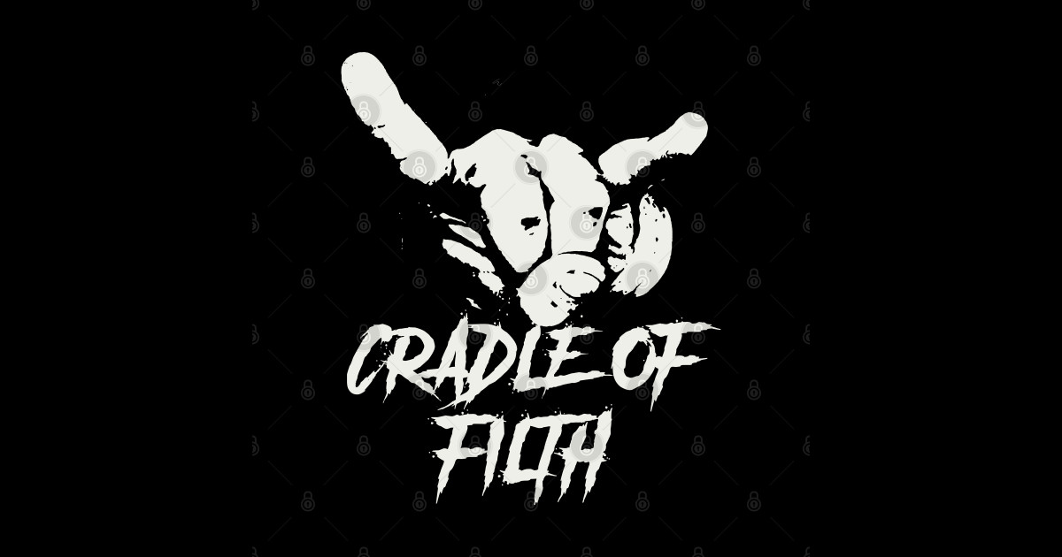 cradle of horn sign - Cradle Of Filth - Sticker | TeePublic