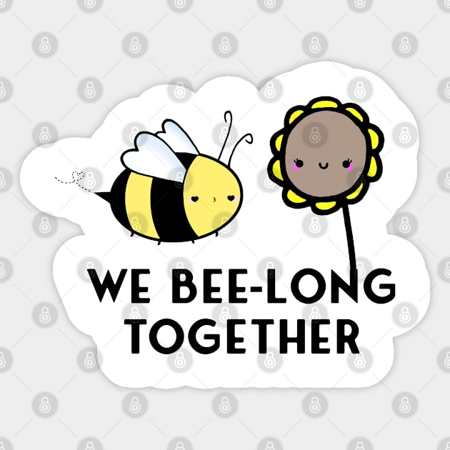Cute Bee and Flower - Bee - Sticker | TeePublic