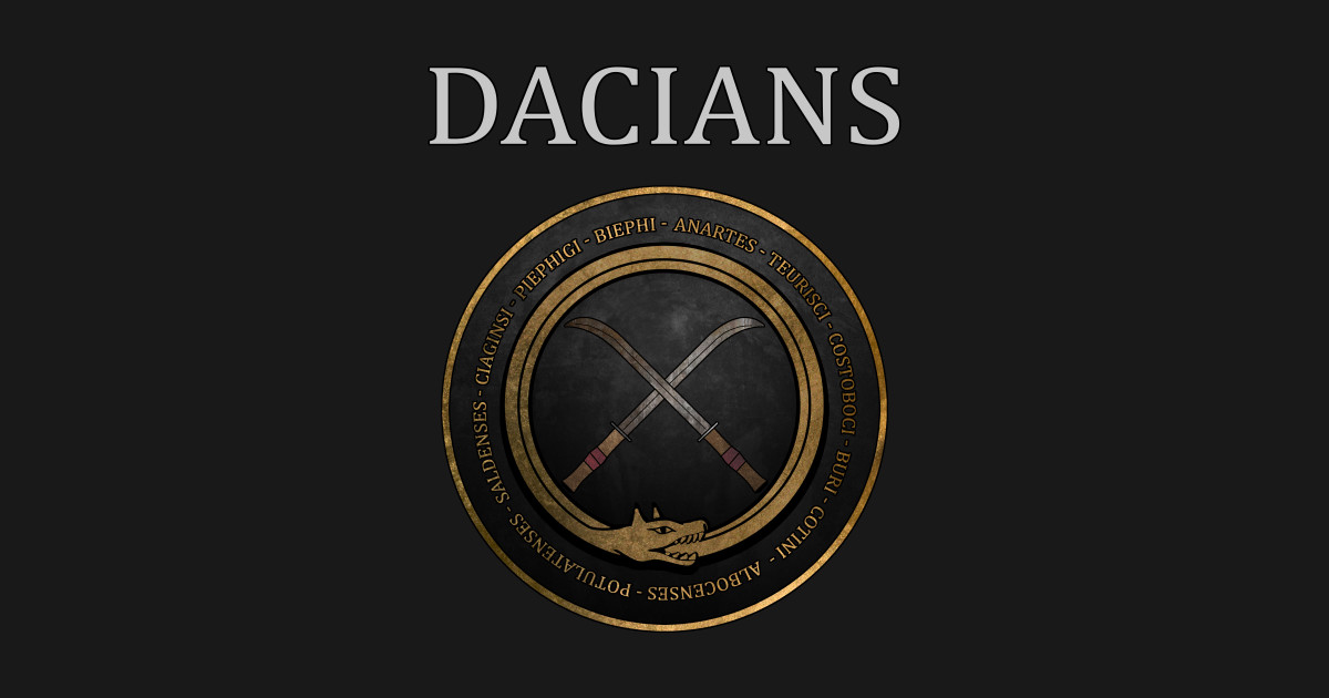 Dacia - Ancient Dacian Tribes - Draco and Falx Symbol - Dacia - T-Shirt ...