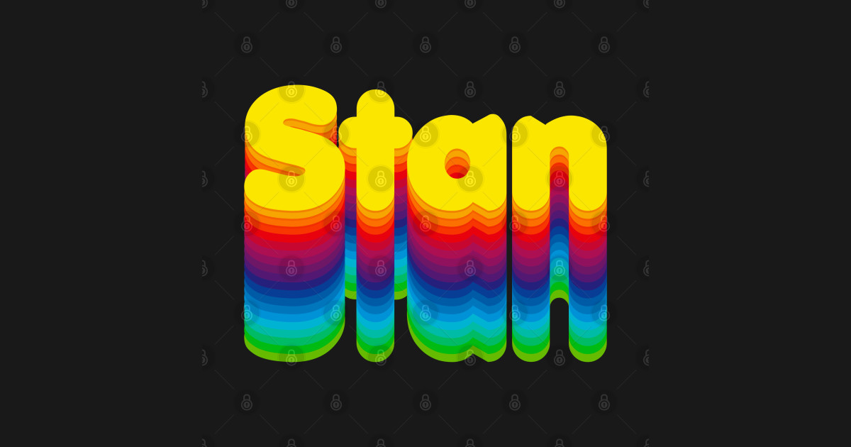 Rainbow Stan Name Label - Rainbow Stan Name Label - T-Shirt | TeePublic