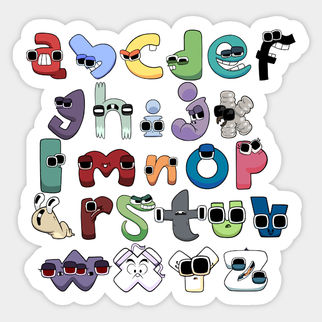 alphabet lore (a-z lowercase) - Alphabet Lore - Sticker | TeePublic