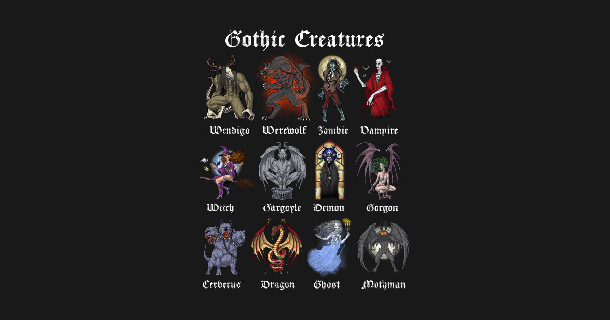 Gothic Mythical Creatures - Mythical Creatures - T-Shirt | TeePublic